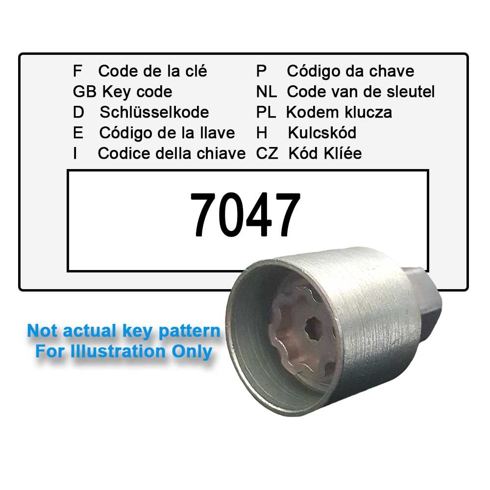 Wheel Locking Wheel Nut Key for Suzuki – Key Code 7047 / G – Wheel ...